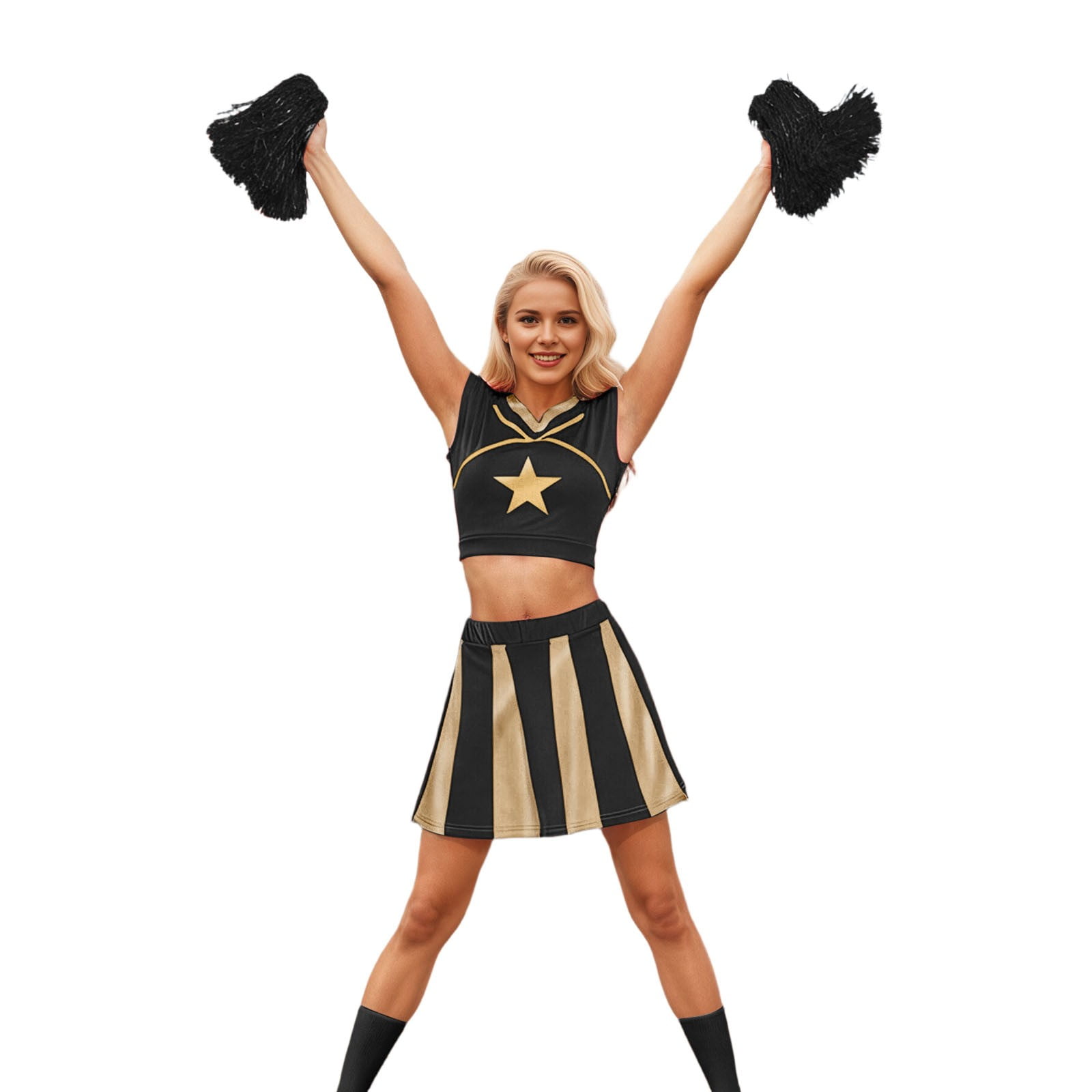 CONZONE Carnival Women's Cheerleader Dress Up High School Cheerleading ...