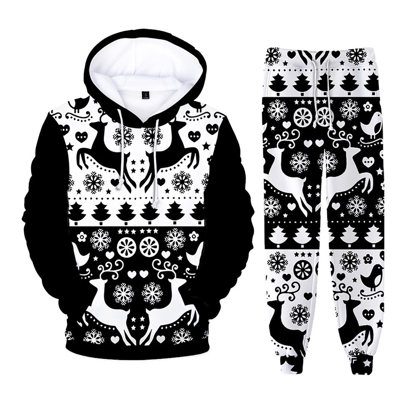 CONZONE Christmas Men's Sweatsuit 2 Piece Sets Casual Men's Jogging ...