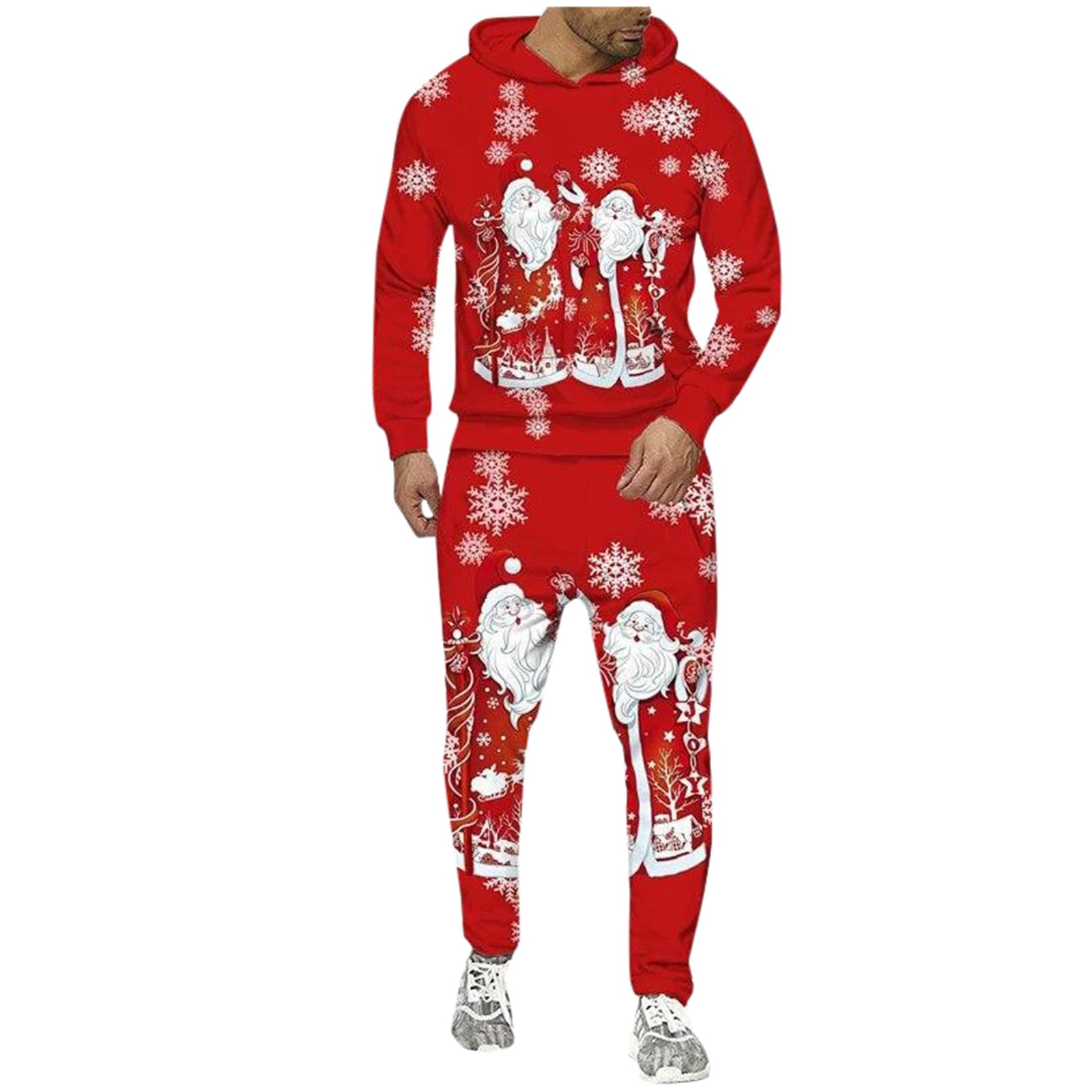 CONZONE Christmas Men's Sweatsuit 2 Piece Sets Casual Men's Jogging ...