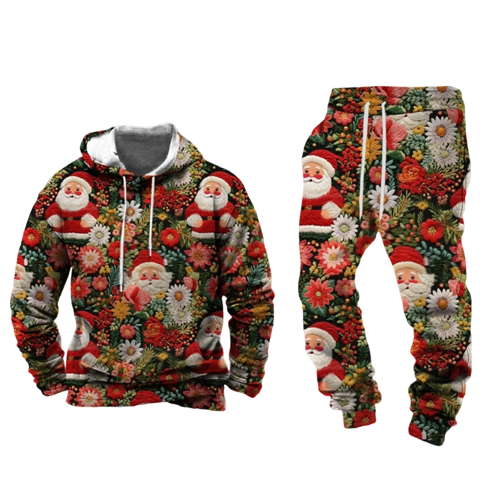 CONZONE Christmas Men's Tracksuit Sets Casual 2 Peice Sweatsuit Set for ...