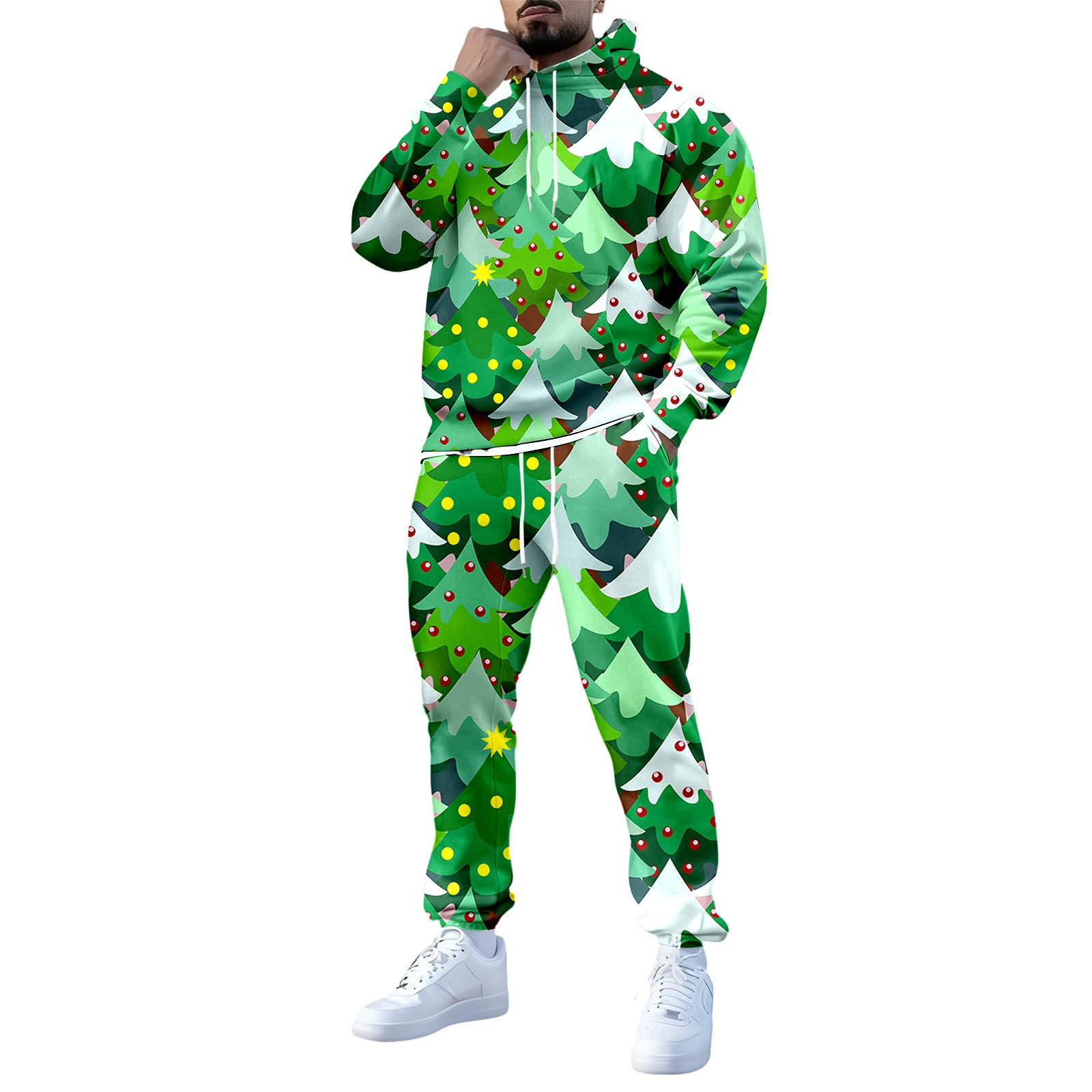 CONZONE Christmas Men's Tracksuit Sets Casual 2 Peice Sweatsuit Set for ...