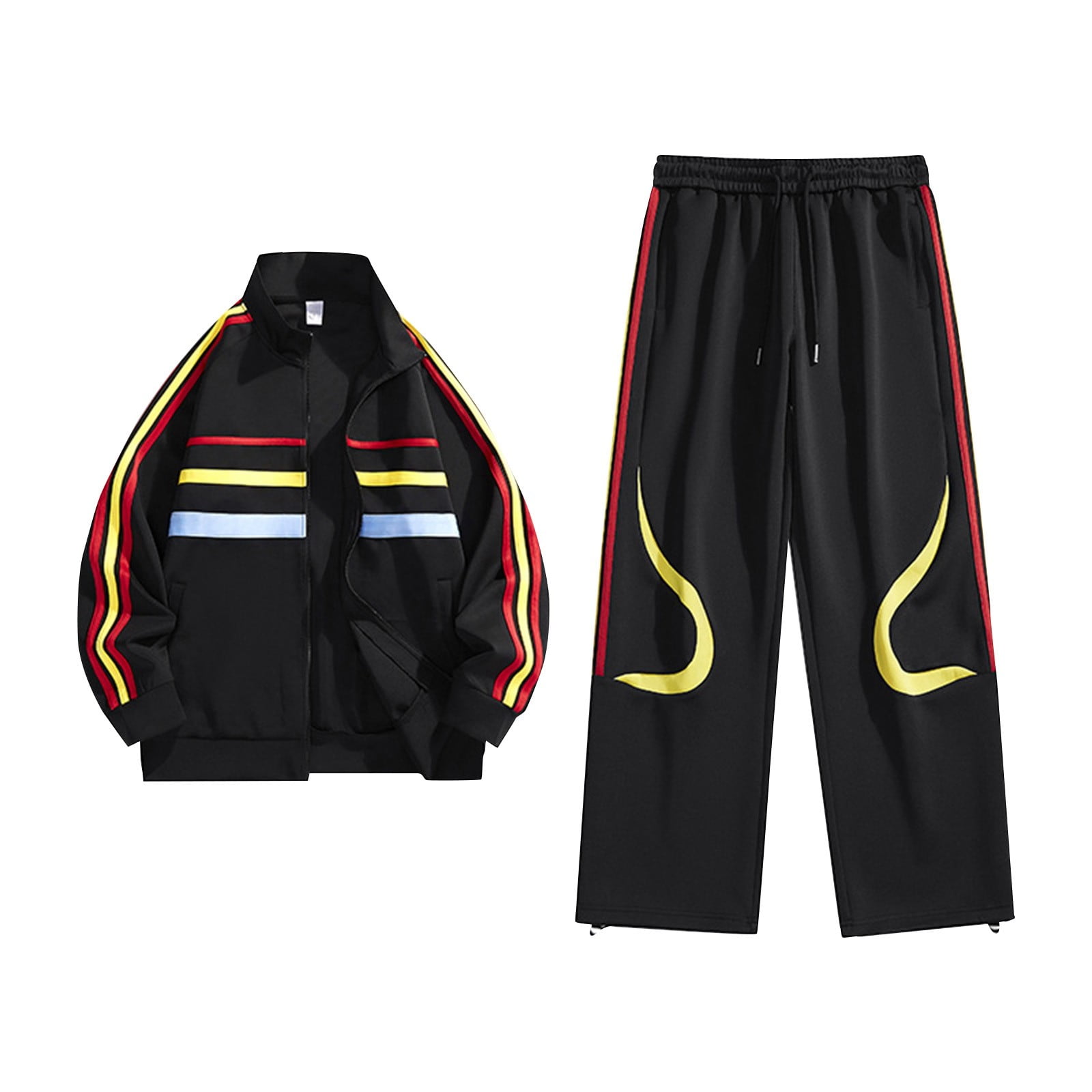 CONZONE Christmas Mens 2 Piece Sweatsuits Casual Men's Jogging ...