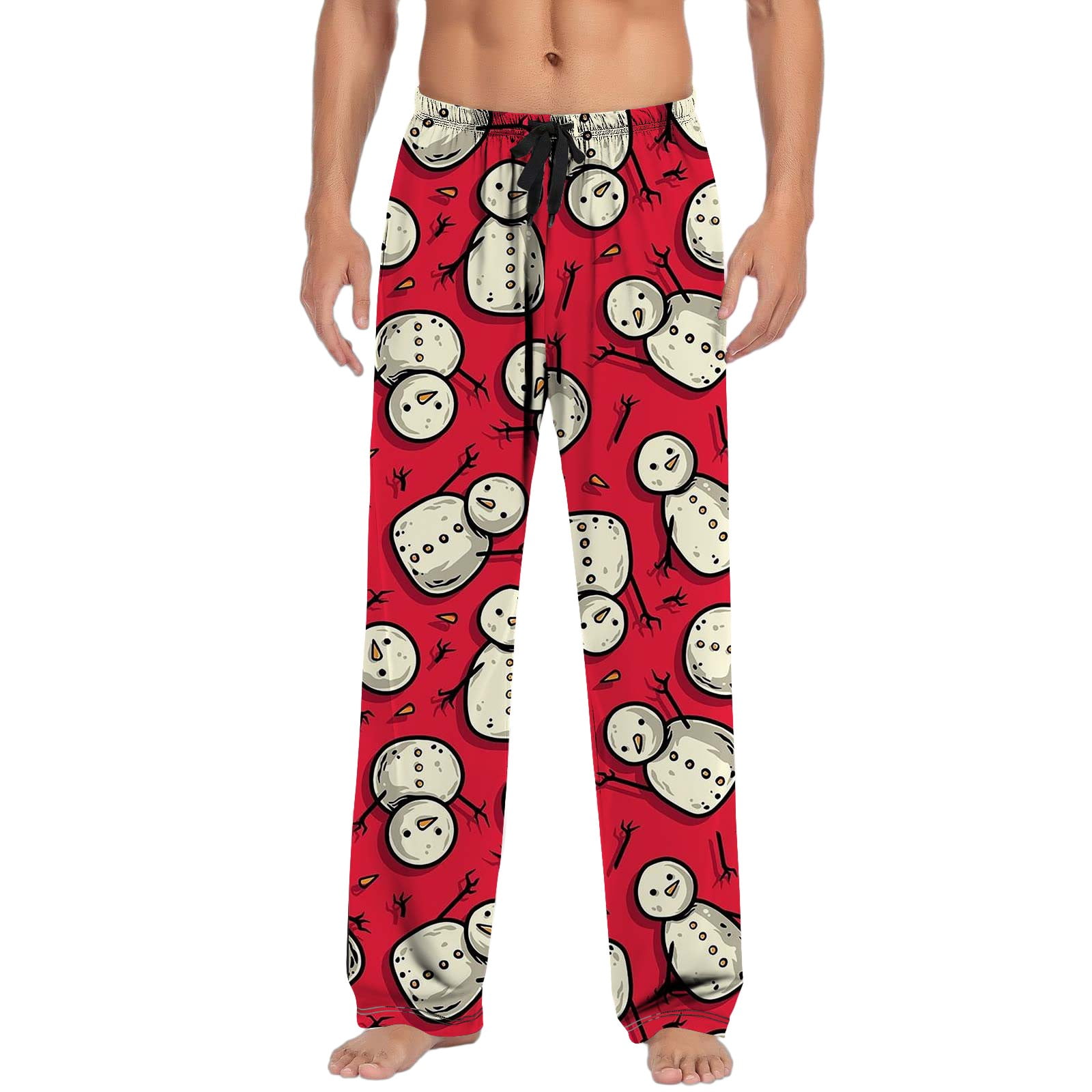 CONZONE Christmas Mens Pajamas Pants Wide Leg Pajama Pants for Men ...