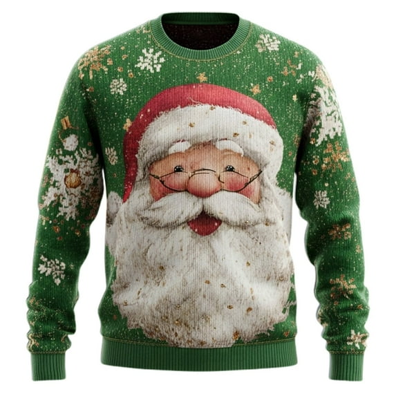 CONZONE Christmas Mens Sweatshirts Crewneck Sweatshirt for Men Xmas ...