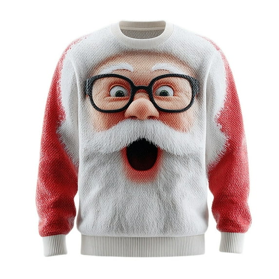 CONZONE Christmas Mens Sweatshirts Crewneck Sweatshirt for Men Xmas ...