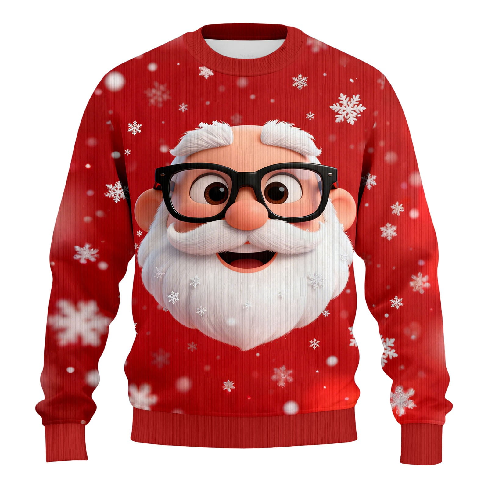CONZONE Christmas Mens Sweatshirts Knit Crewneck Sweatshirt for Men ...
