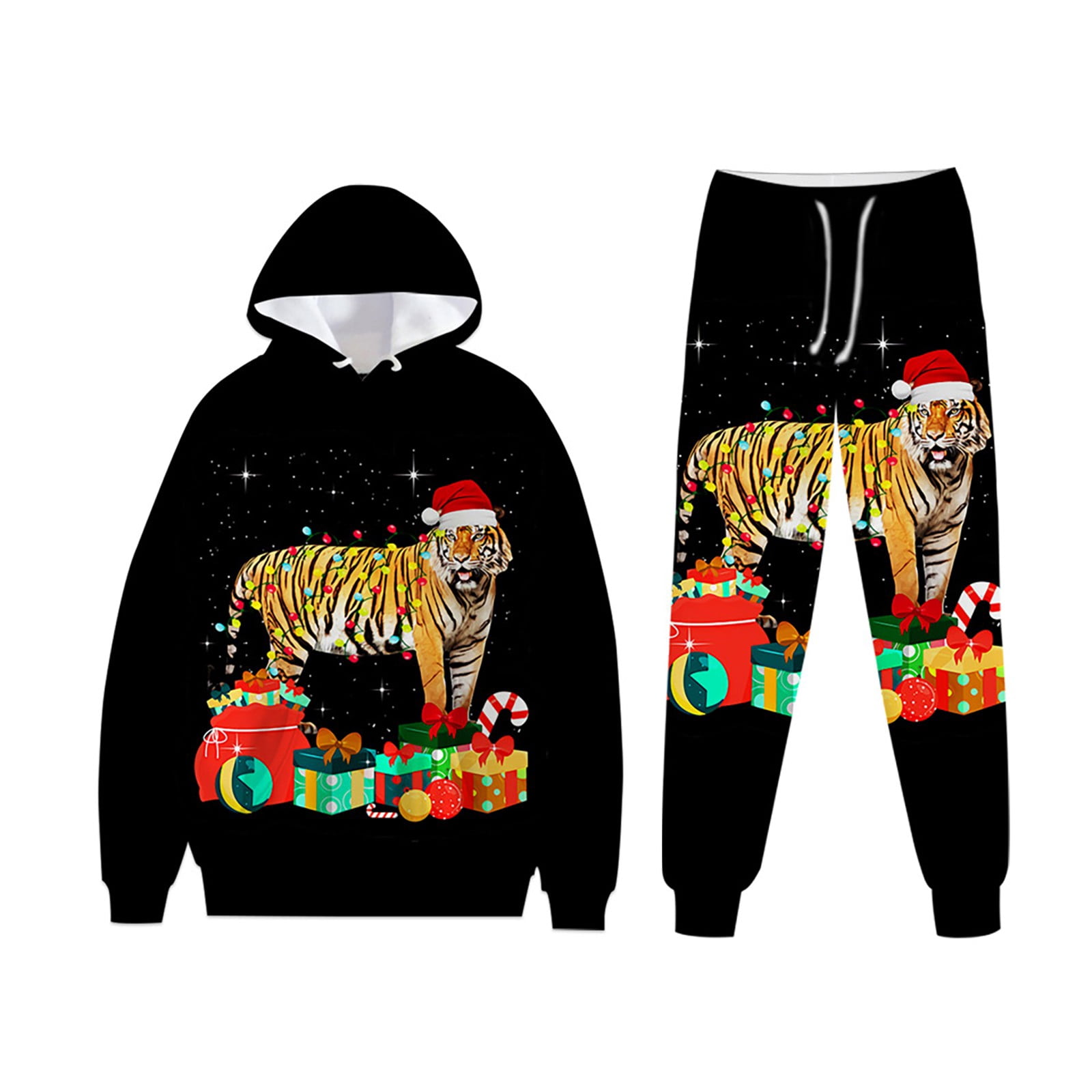 CONZONE Christmas Mens Sweatsuit 2 Piece Sets Casual Men's Jogging ...