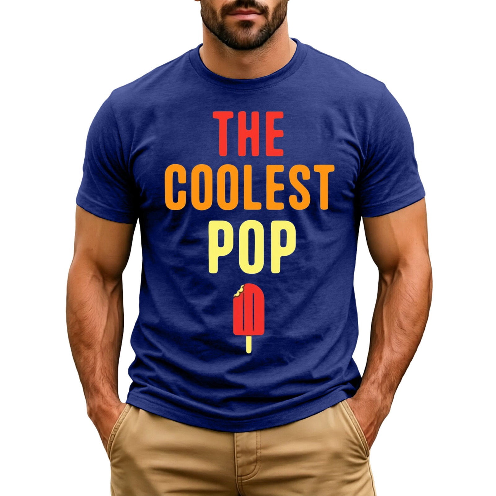 CONZONE Fathers Day Mens T-Shirts Short Sleeve T Shirts For Men Crew ...