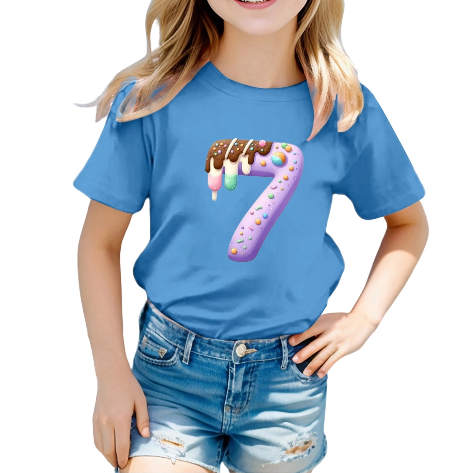 CONZONE Funny 6 7 T Shirts for Girls Casual Six Seven Graphic Tee Shirt ...
