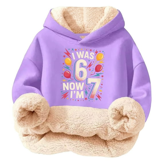 CONZONE Funny 67 Hoodies for Kids Number Six Seven Graphic Thick Fleece ...