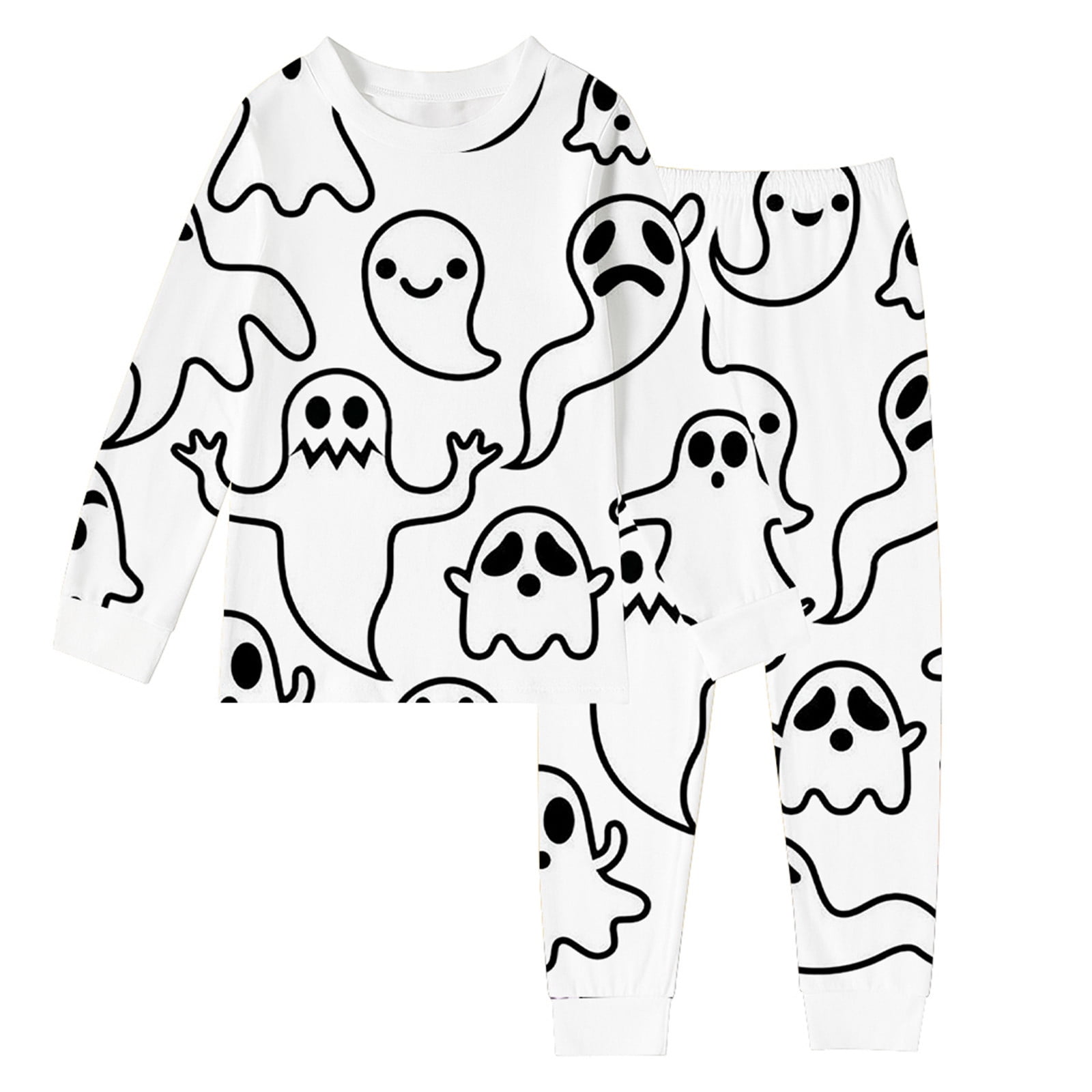 CONZONE Halloween Child Boys Girls Pajama Sets Long Sleeve Hallowmas ...
