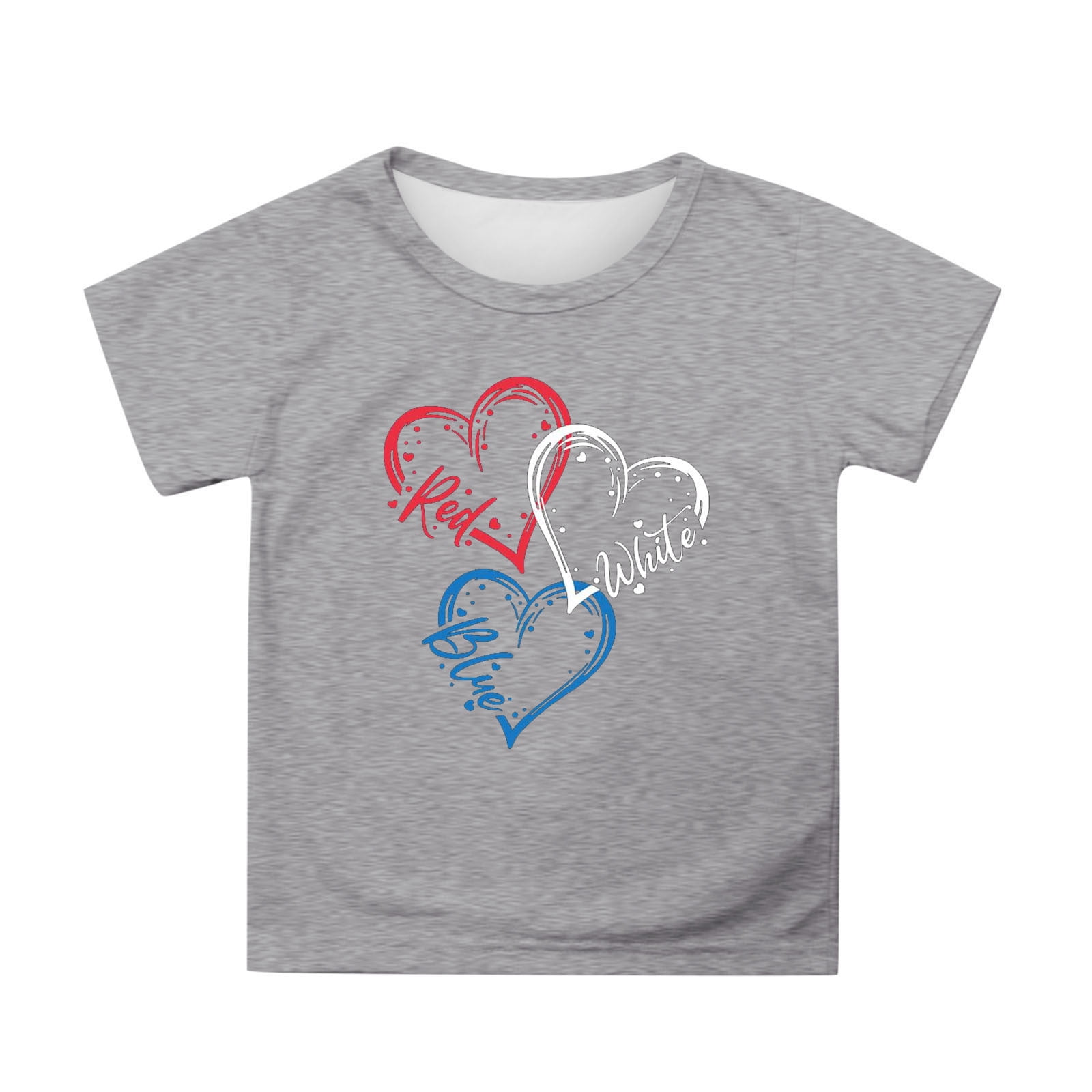 CONZONE Independence Day Girls Tshirts Short Sleeve 4Th Of July T ...