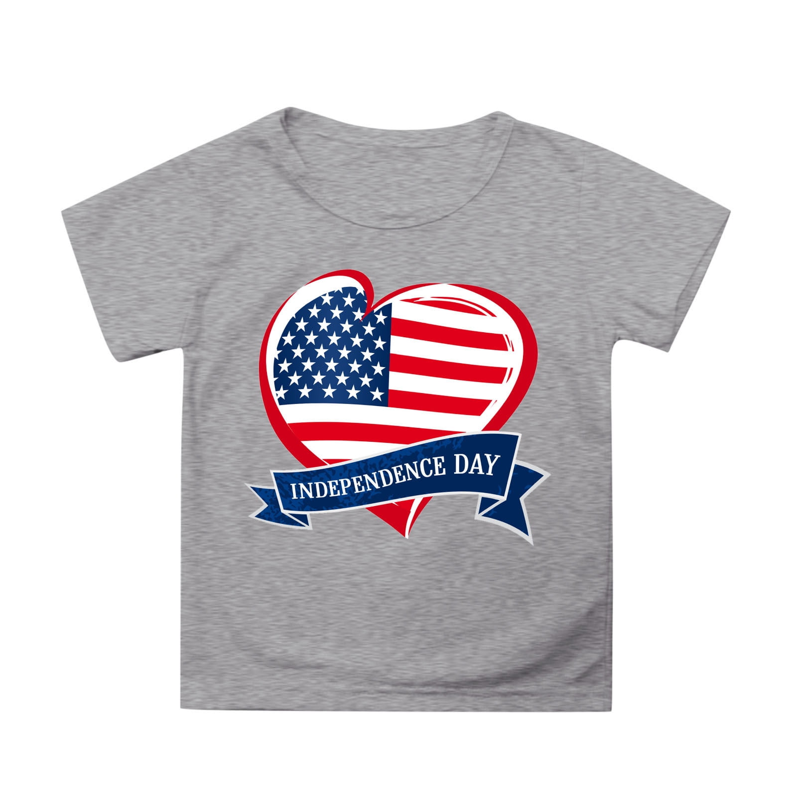 CONZONE Independence Day Girls Tshirts Short Sleeve Fourth Of July T ...