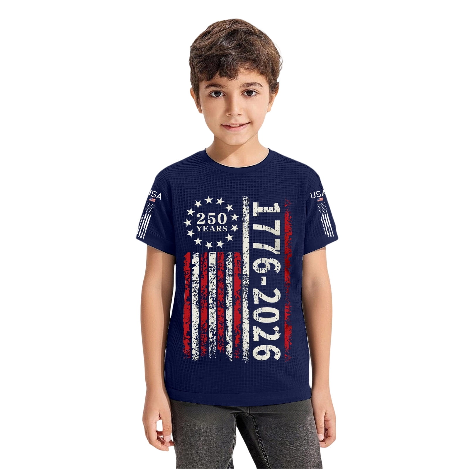 CONZONE Infant Kids Boys Graphic T Shirts Patriotic Independence Day ...