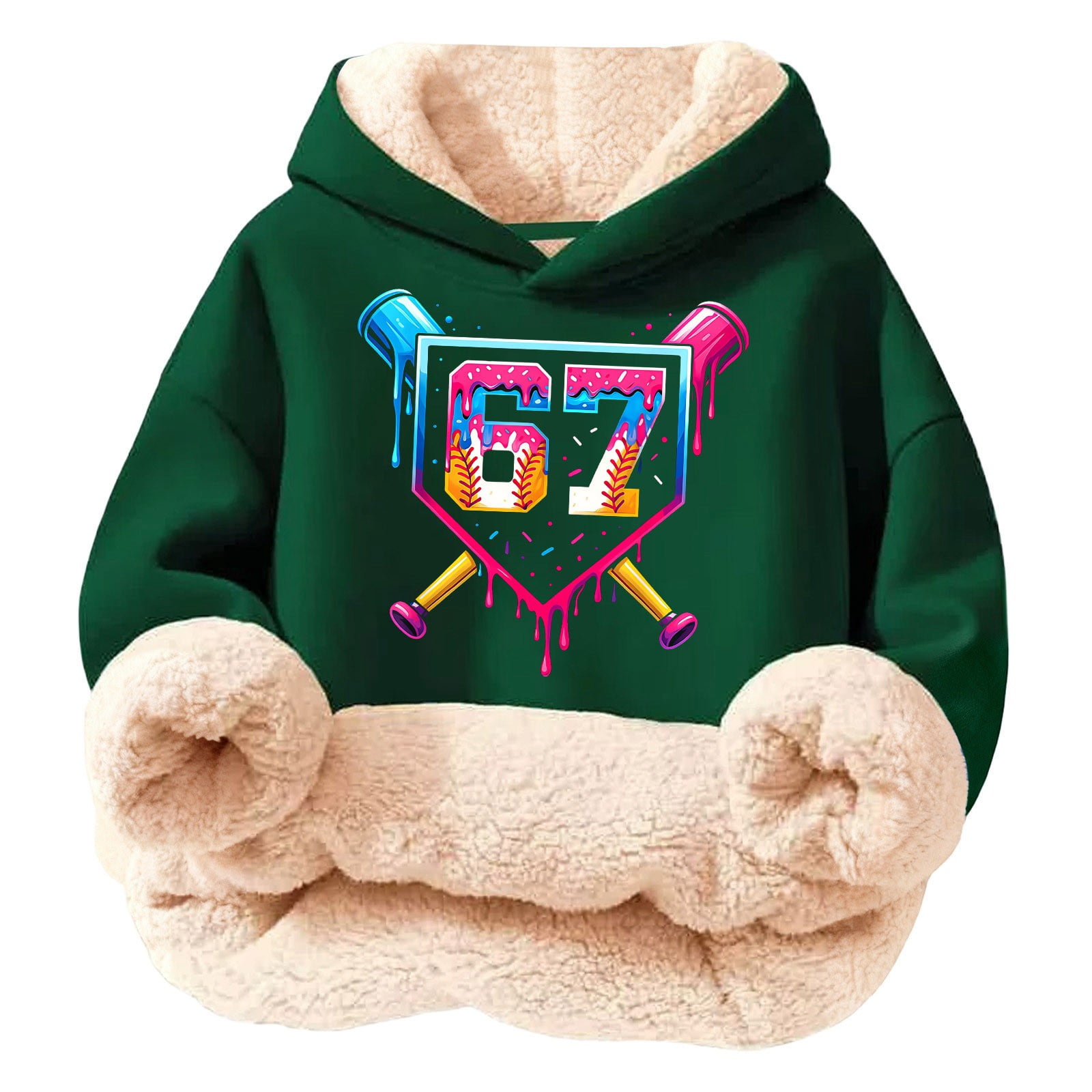 CONZONE Kids Boys Girls 67 Hoodies Number Six Seven Graphic Thick ...
