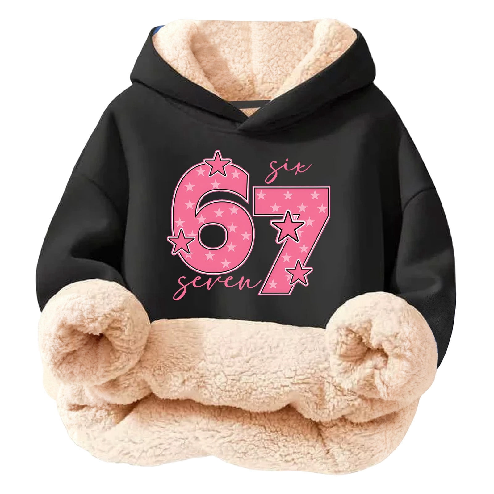 CONZONE Kids Boys Girls 67 Hoodies Number Six Seven Graphic Thick ...
