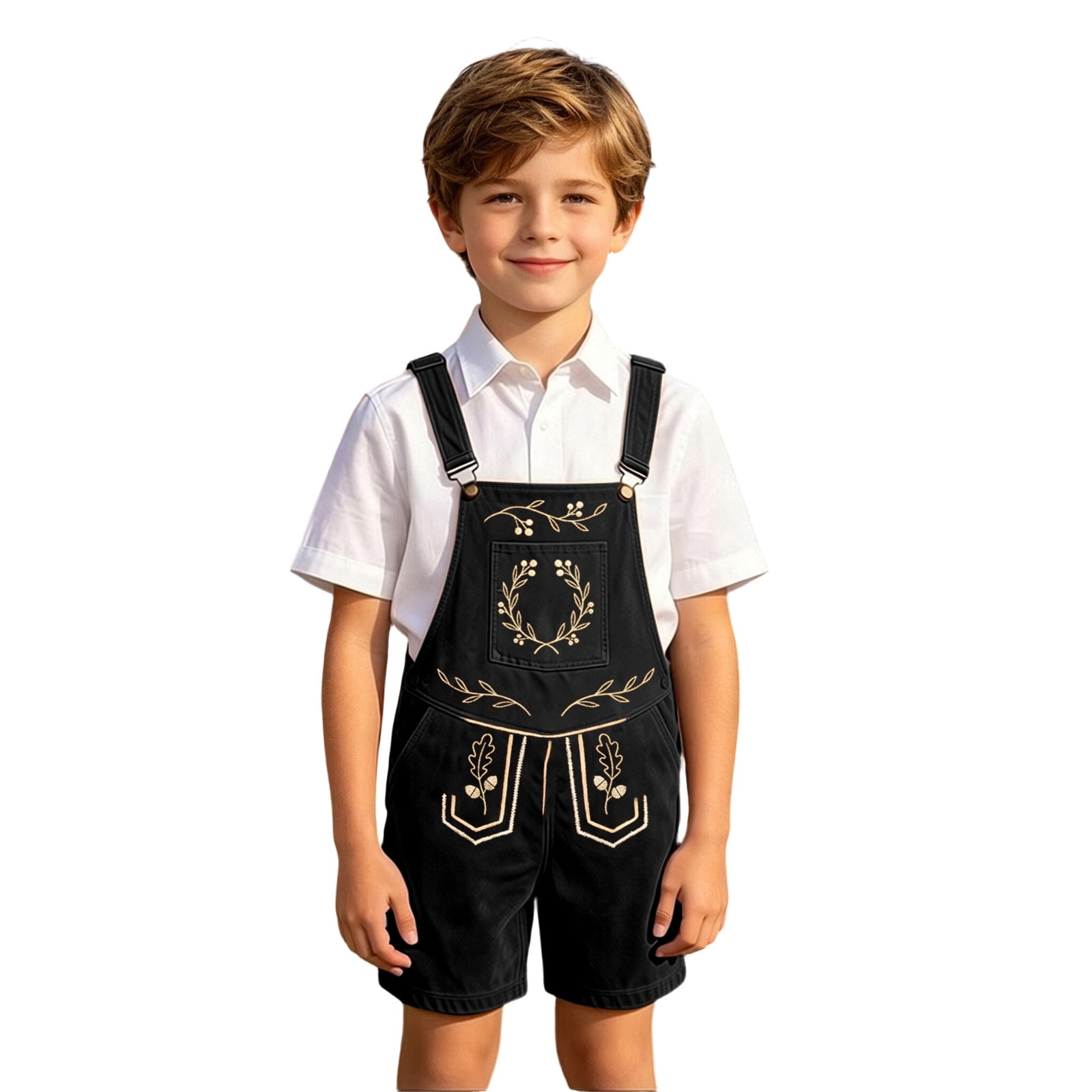 CONZONE Kids Boys Girls Bib Overalls Casual Shortalls For Child Elastic ...