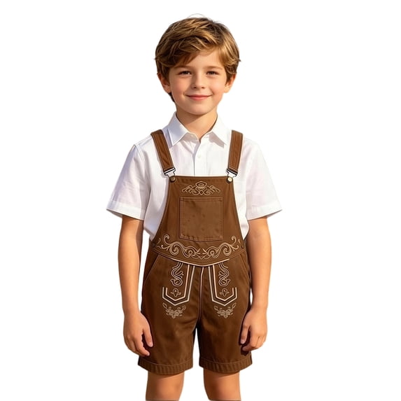 CONZONE Kids Boys Girls Bib Overalls Casual Shortalls For Child Elastic ...