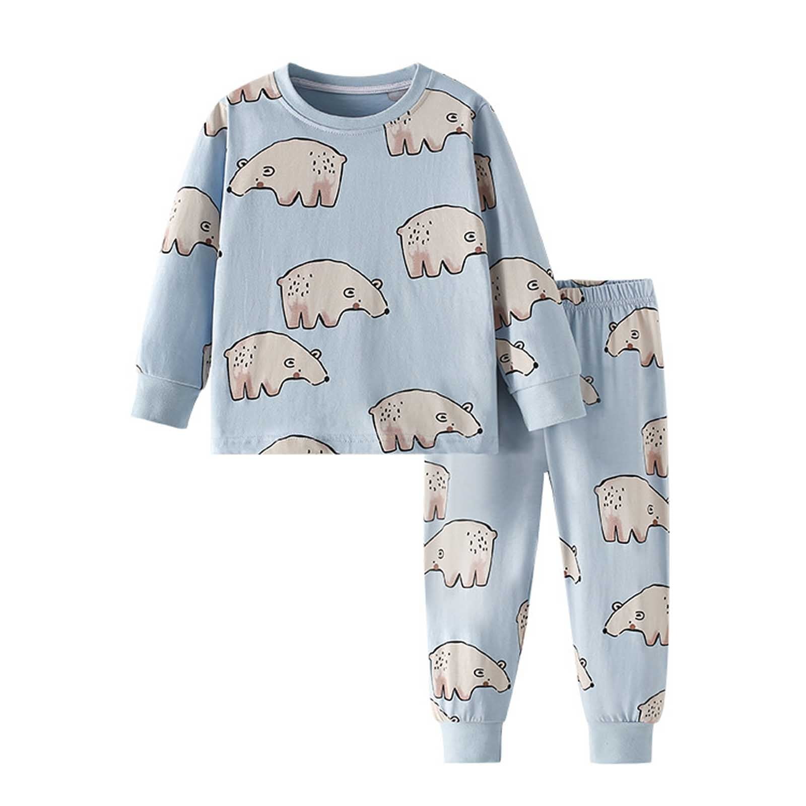 CONZONE Little Boys Girls Sweatsuit Sets Long Sleeve Cartoon Trunk ...