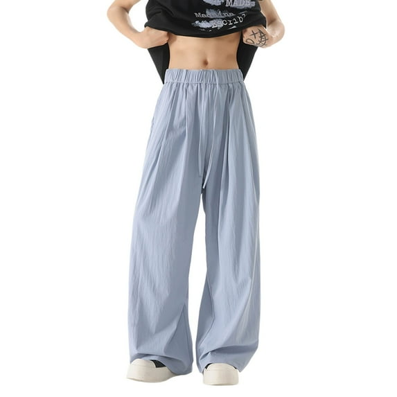 CONZONE Men'S Baggy Cotton Linen Pants Casual Wide Leg Sweat Pants for ...