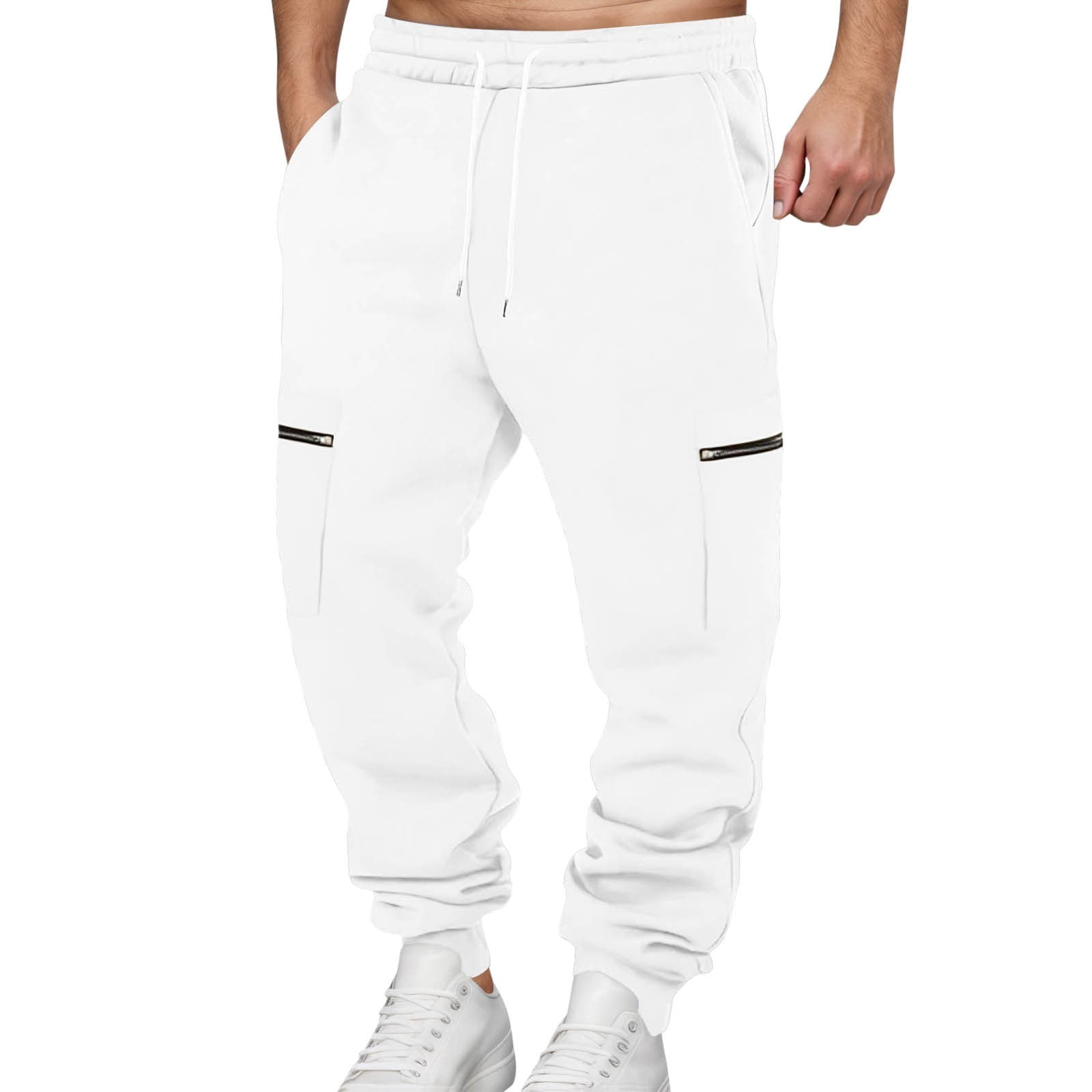 CONZONE Men'S Baggy Sweatpants Casual Wide Leg Sweat Pants for Men ...