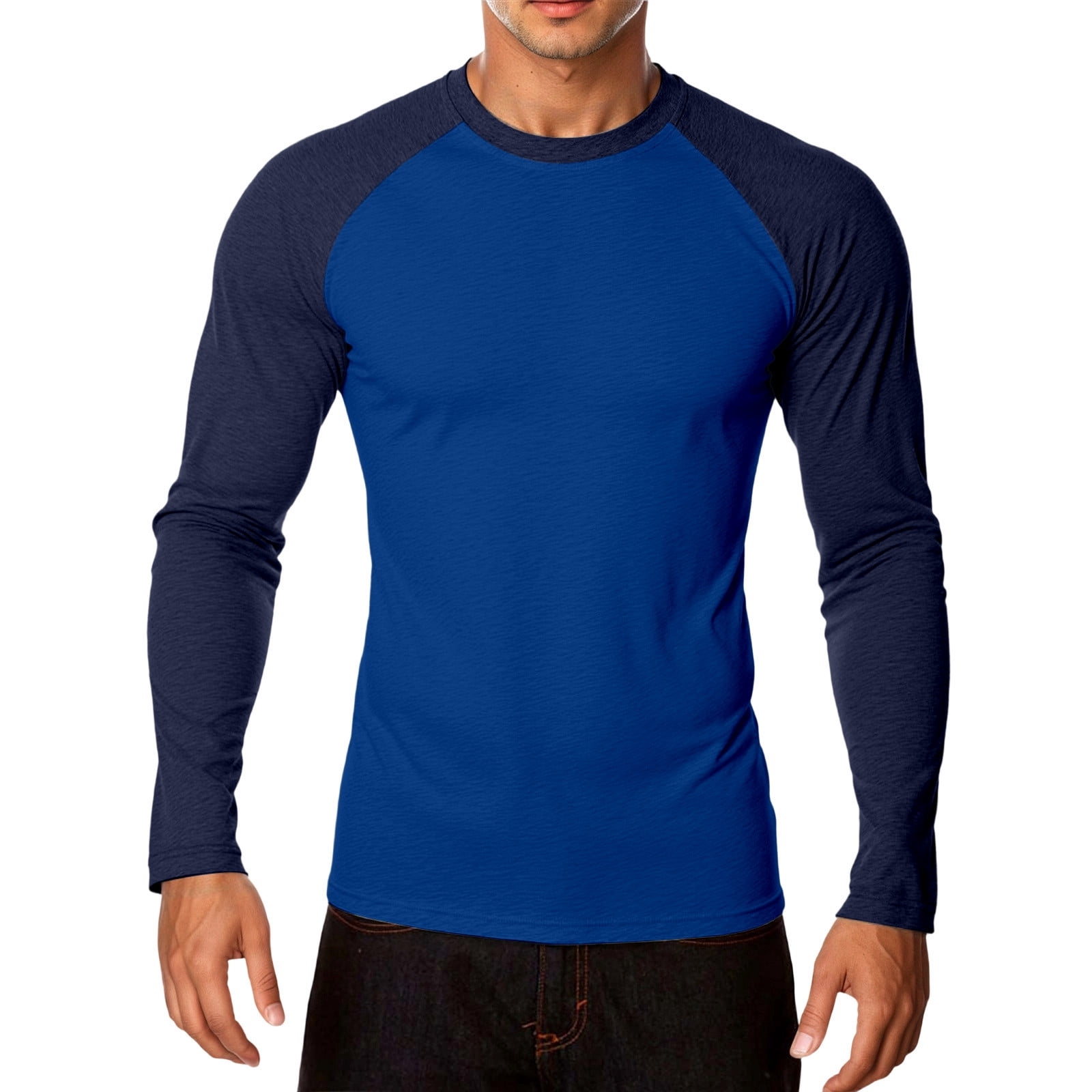 CONZONE Men's Base T-Shirts Long Sleeve T Shirts for Men Casual Crew ...