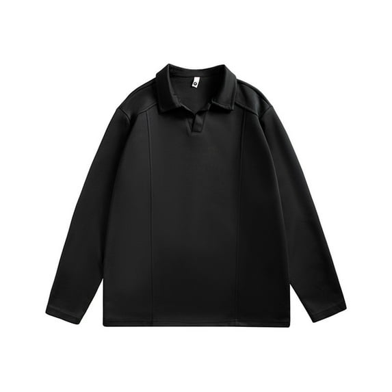 CONZONE Men's Base T-Shirts Long Sleeve T Shirts for Men Casual Lapel ...