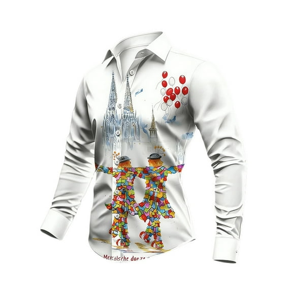 CONZONE Men's Buttons Down Shirts Long Sleeve Shirts For Men Trendy ...