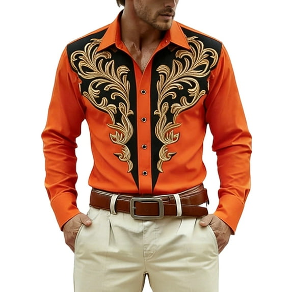 CONZONE Men's Buttons Down Shirts Long Sleeve Shirts For Men Trendy ...