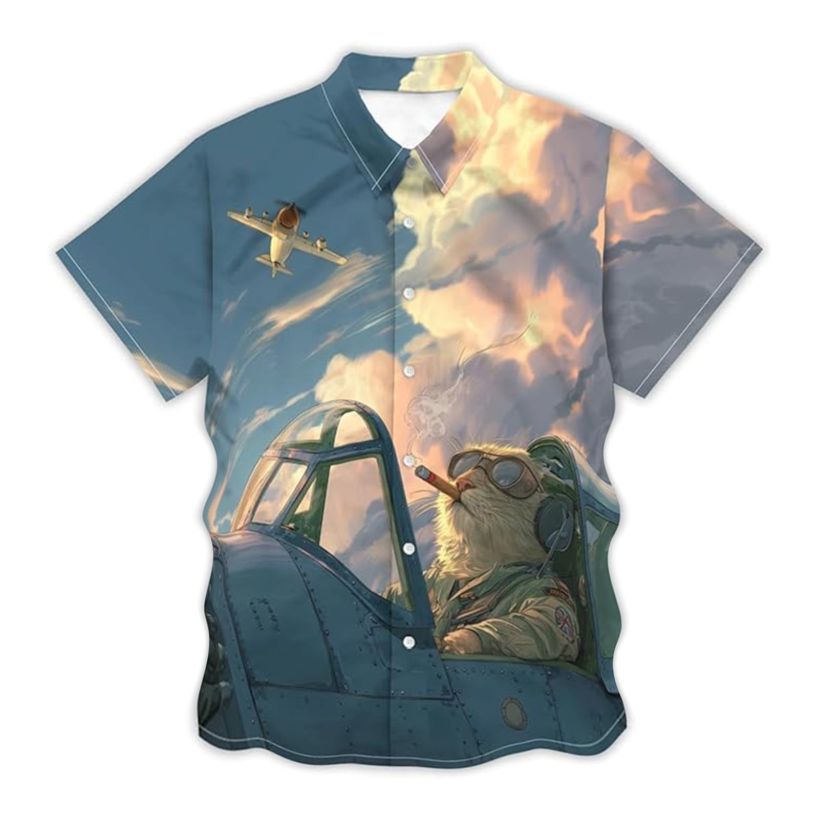 CONZONE Men's Buttons Down Shirts Short Sleeve Shirts For Men Trendy ...