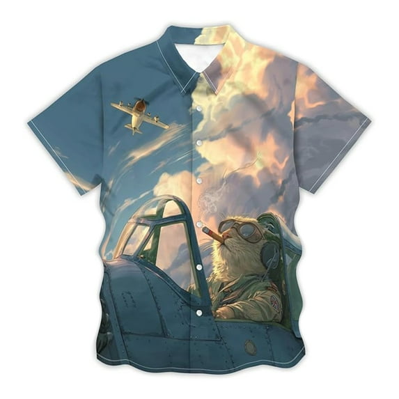 CONZONE Men's Buttons Down Shirts Short Sleeve Shirts For Men Trendy ...