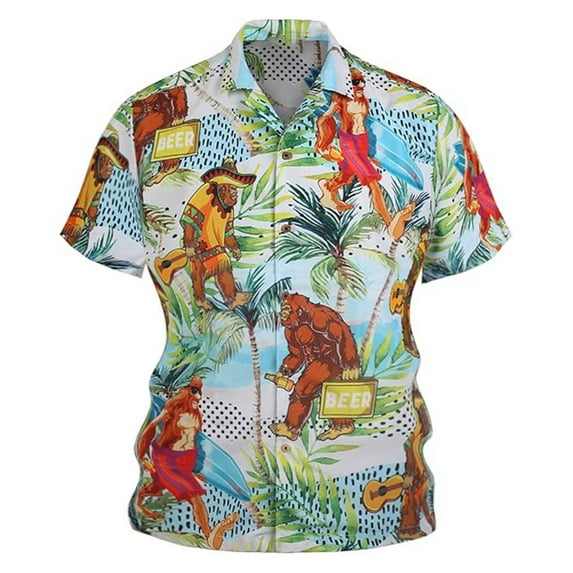 CONZONE Men's Buttons Down Shirts Short Sleeve Shirts For Men Trendy ...