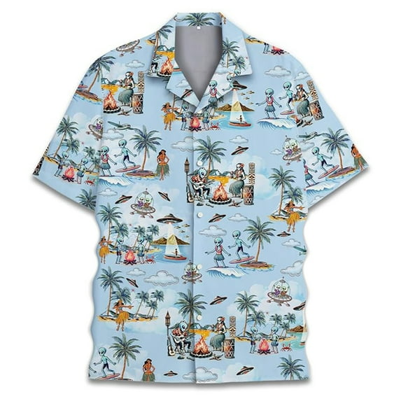 CONZONE Men's Buttons Down Shirts Short Sleeve Shirts For Men Trendy ...