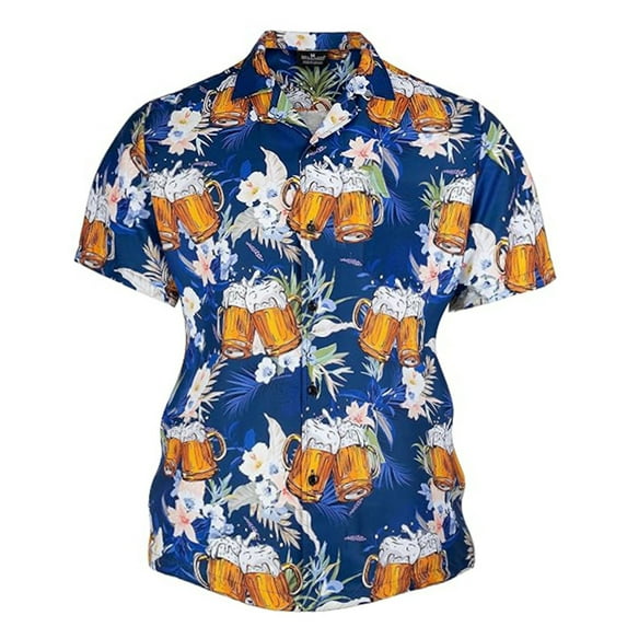 CONZONE Men's Buttons Down Shirts Short Sleeve Shirts For Men Trendy ...