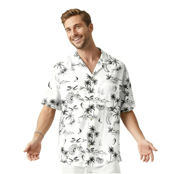 CONZONE Men's Buttons Down Shirts Short Sleeve Shirts For Men Trendy ...