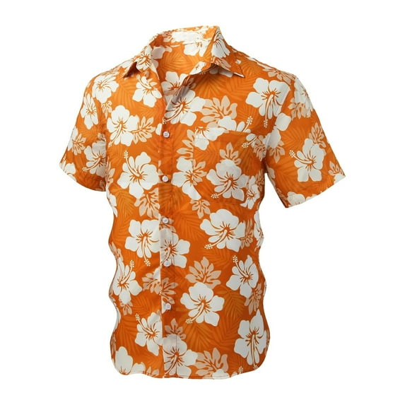 CONZONE Men's Buttons Down Shirts Short Sleeve Shirts For Men Trendy ...