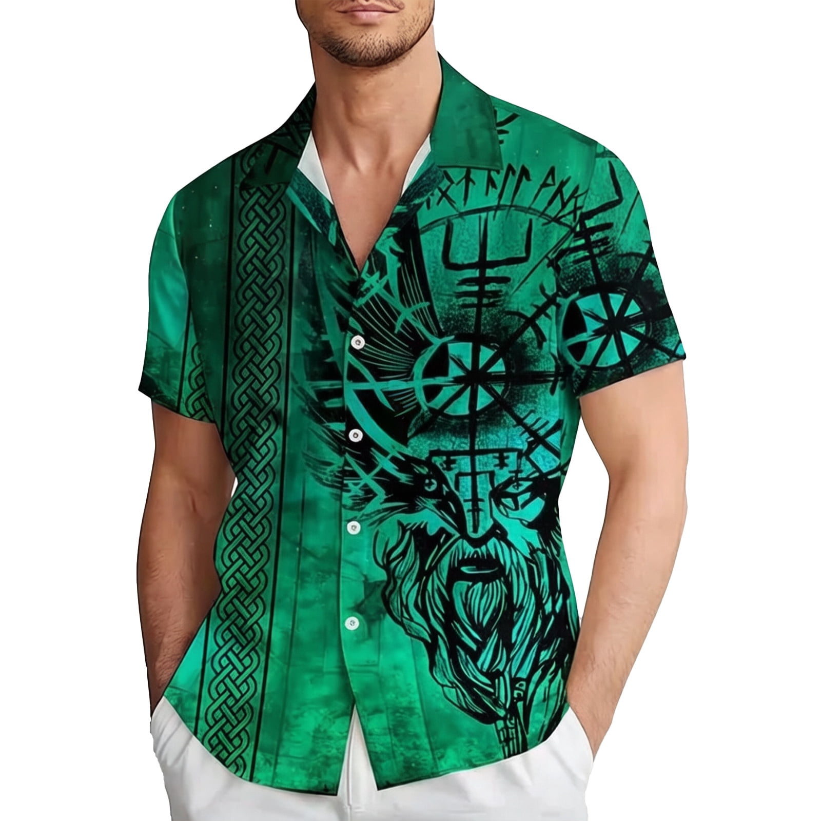 CONZONE Men's Buttons Down Shirts Short Sleeve Shirts for Men Trendy ...