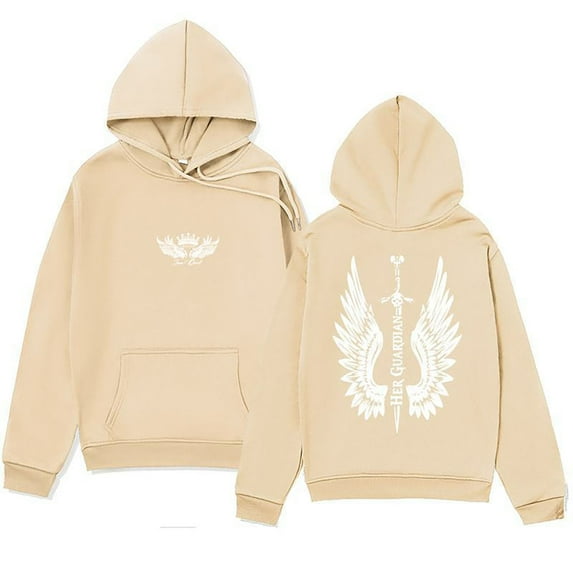 CONZONE Men's Hoodies Wings Graphic Y2K Hoodie For Men Long Sleeve ...