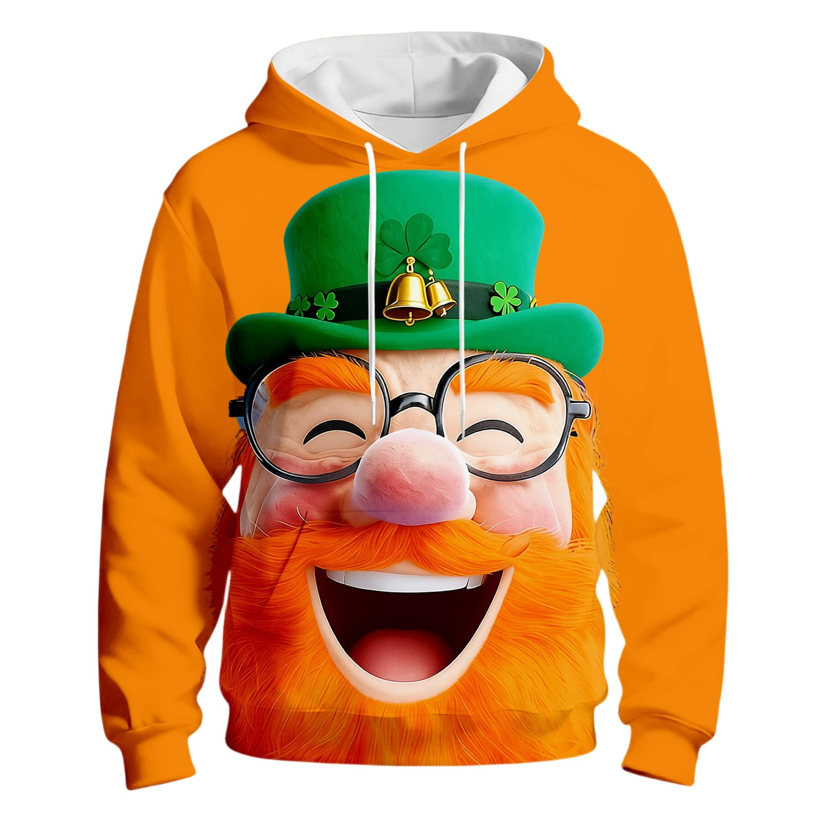 CONZONE Men's St. Patrick's Day Hoodies Lucky Elf Graphic Hoodie For ...