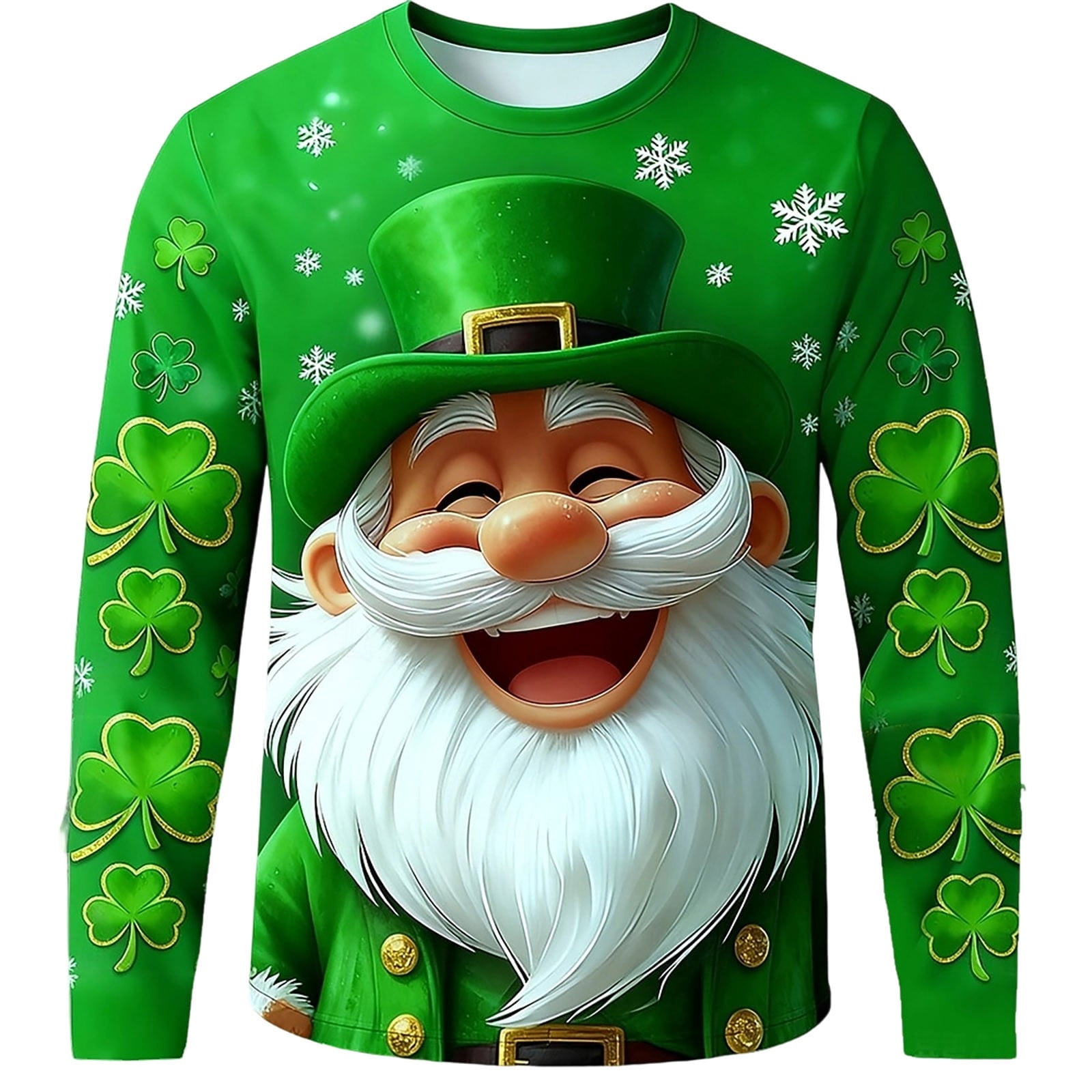 CONZONE Men's St. Patrick's Day T-Shirts Long Sleeve T Shirts for Men ...