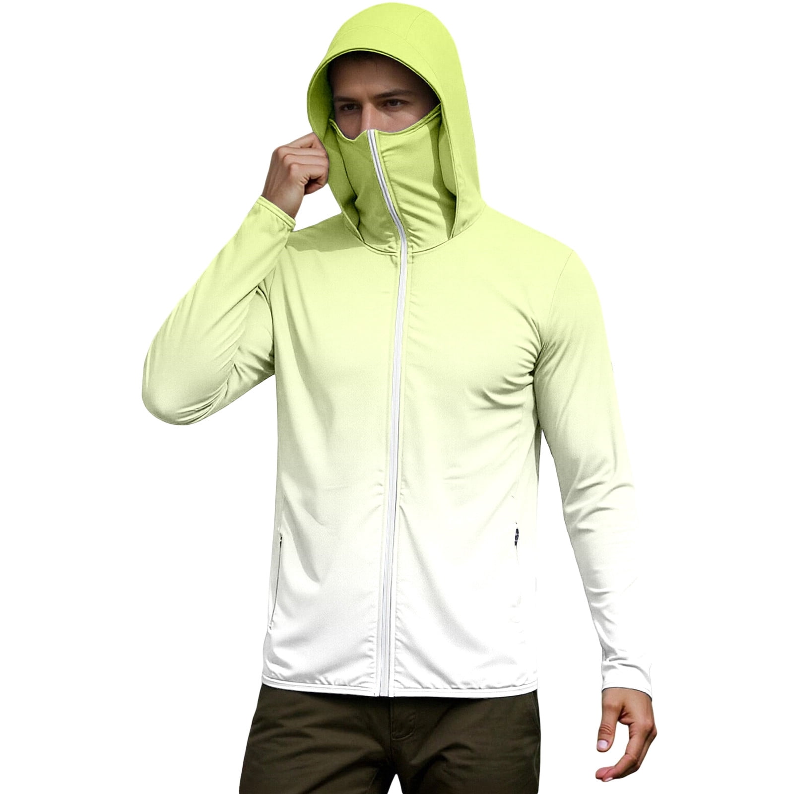 CONZONE Men's Sun Protection Jacket Breathable Cooling Hoodies With ...