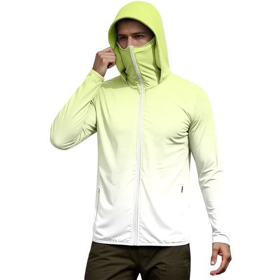 CONZONE Men's Sun Protection Jacket Breathable Cooling Hoodies With ...