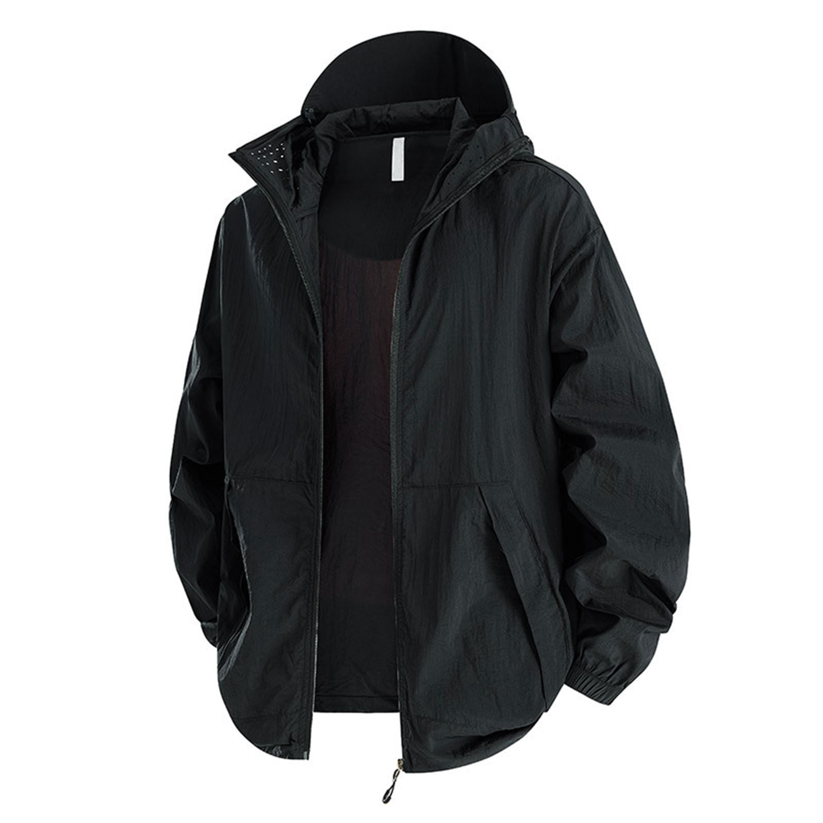 CONZONE Men's Sun Protection Jacket Breathable Cooling Hoodies With ...