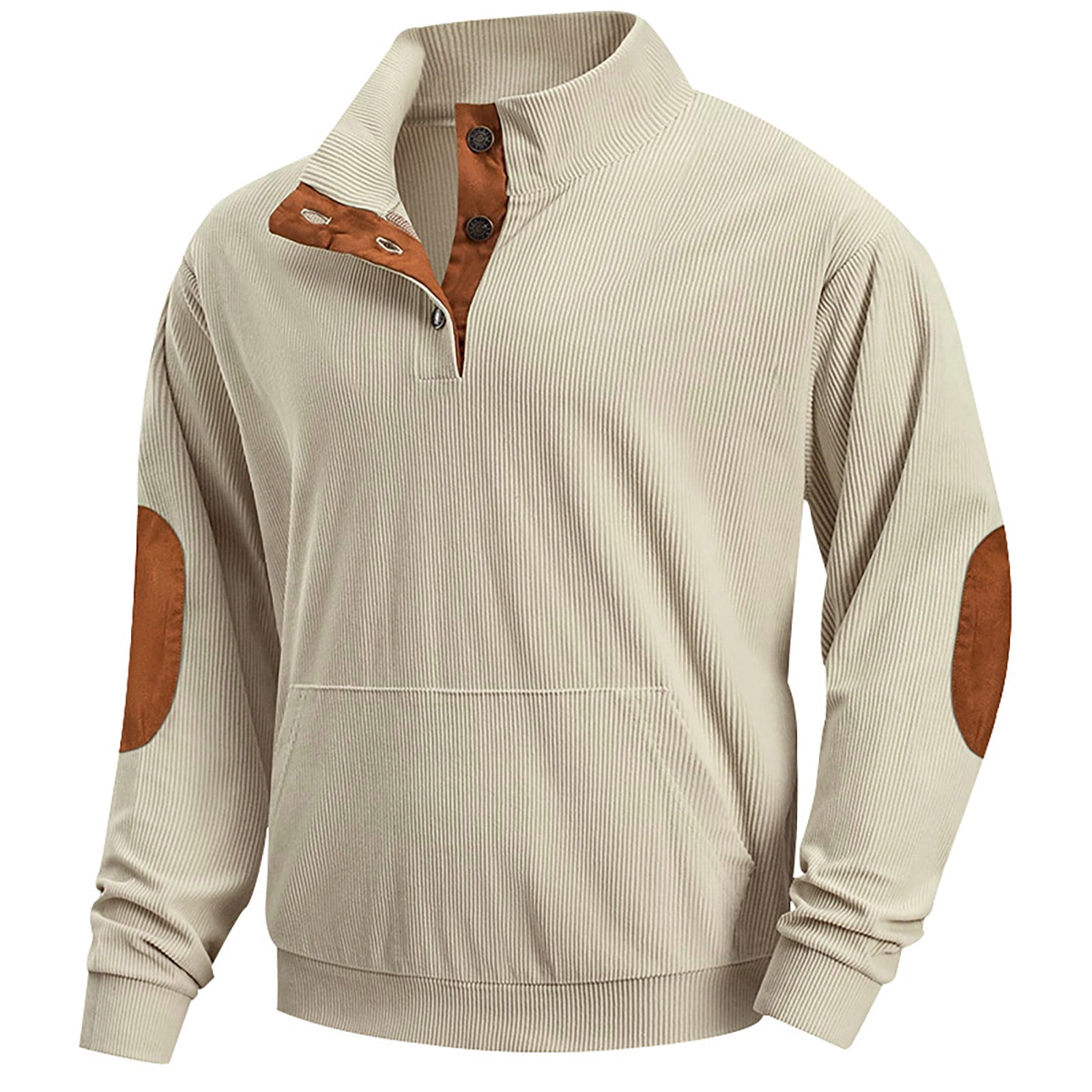 CONZONE Men's Sweatshirts Crewneck Sweatshirt for Men Patchwork Color ...