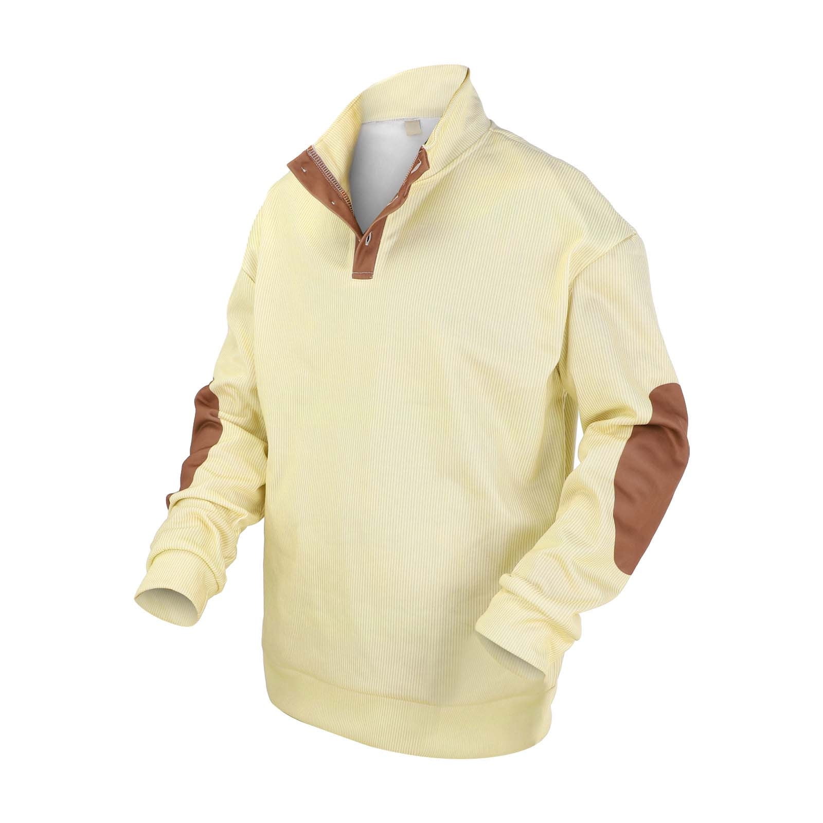 CONZONE Men's Sweatshirts Turtleneck Sweatshirt for Men Patchwork Color ...