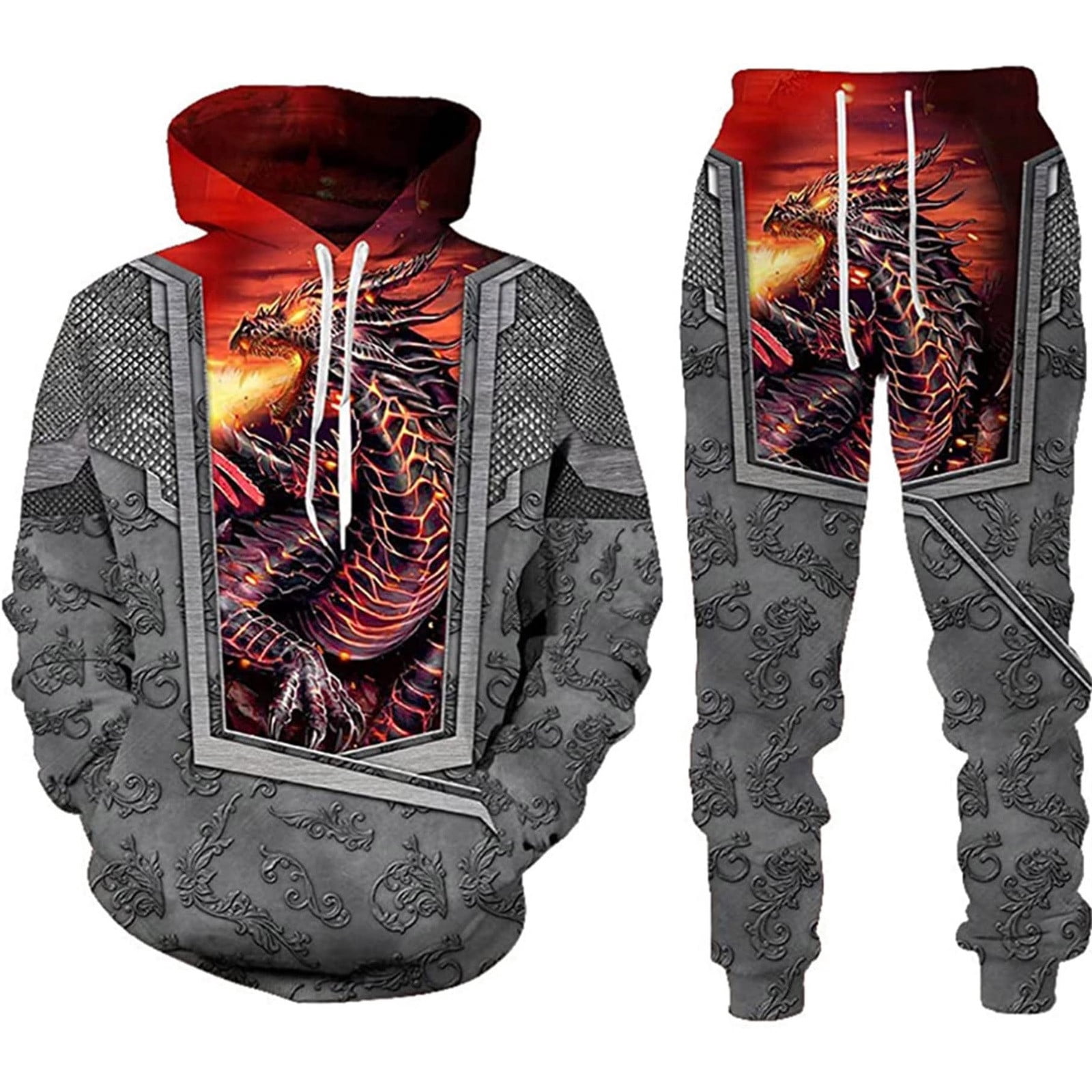 CONZONE Men's Sweatsuit 2 Piece Sets Casual Men's Jogging Tracksuit Set ...