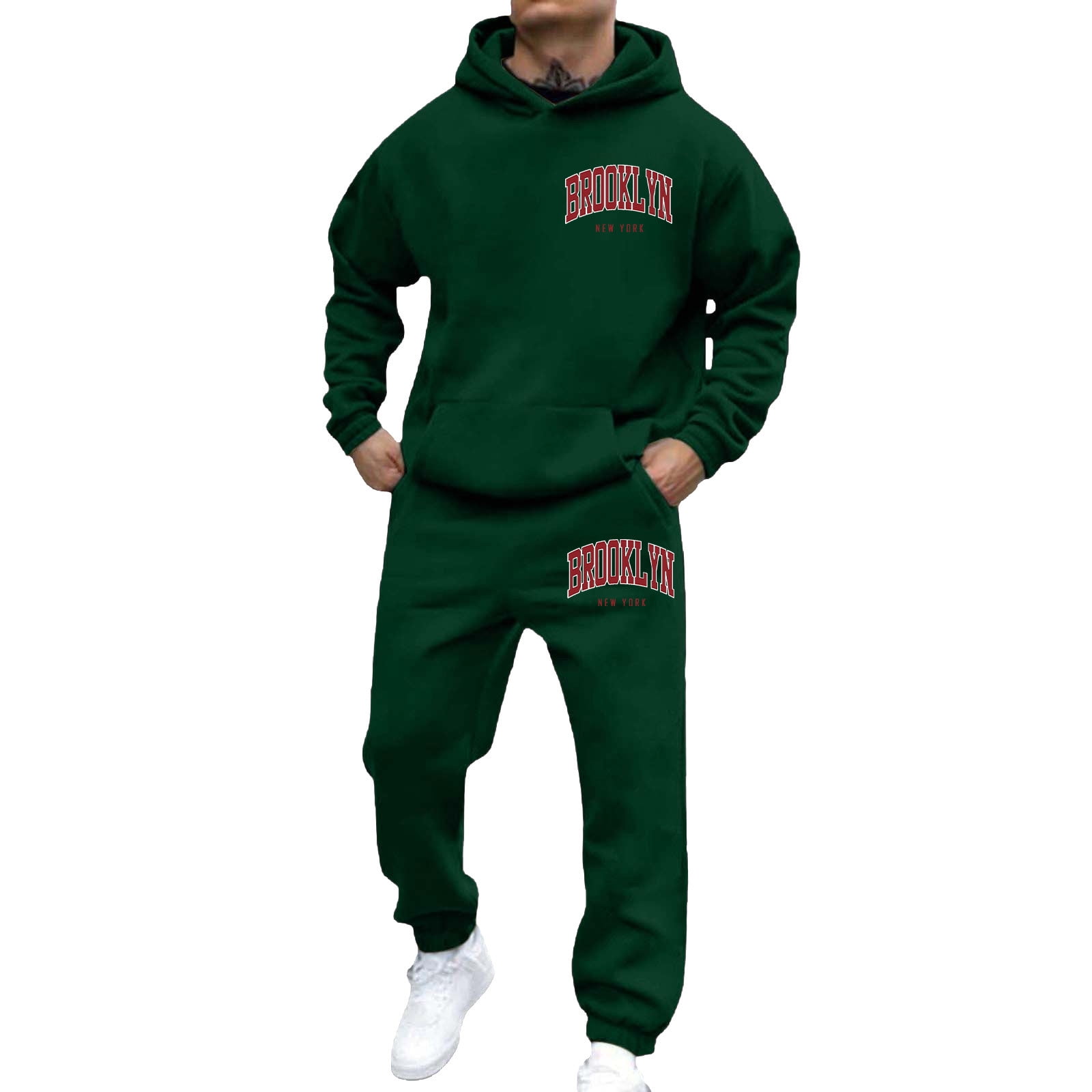 CONZONE Men's Sweatsuit 2 Piece Sets Casual Men's Jogging Tracksuit Set ...