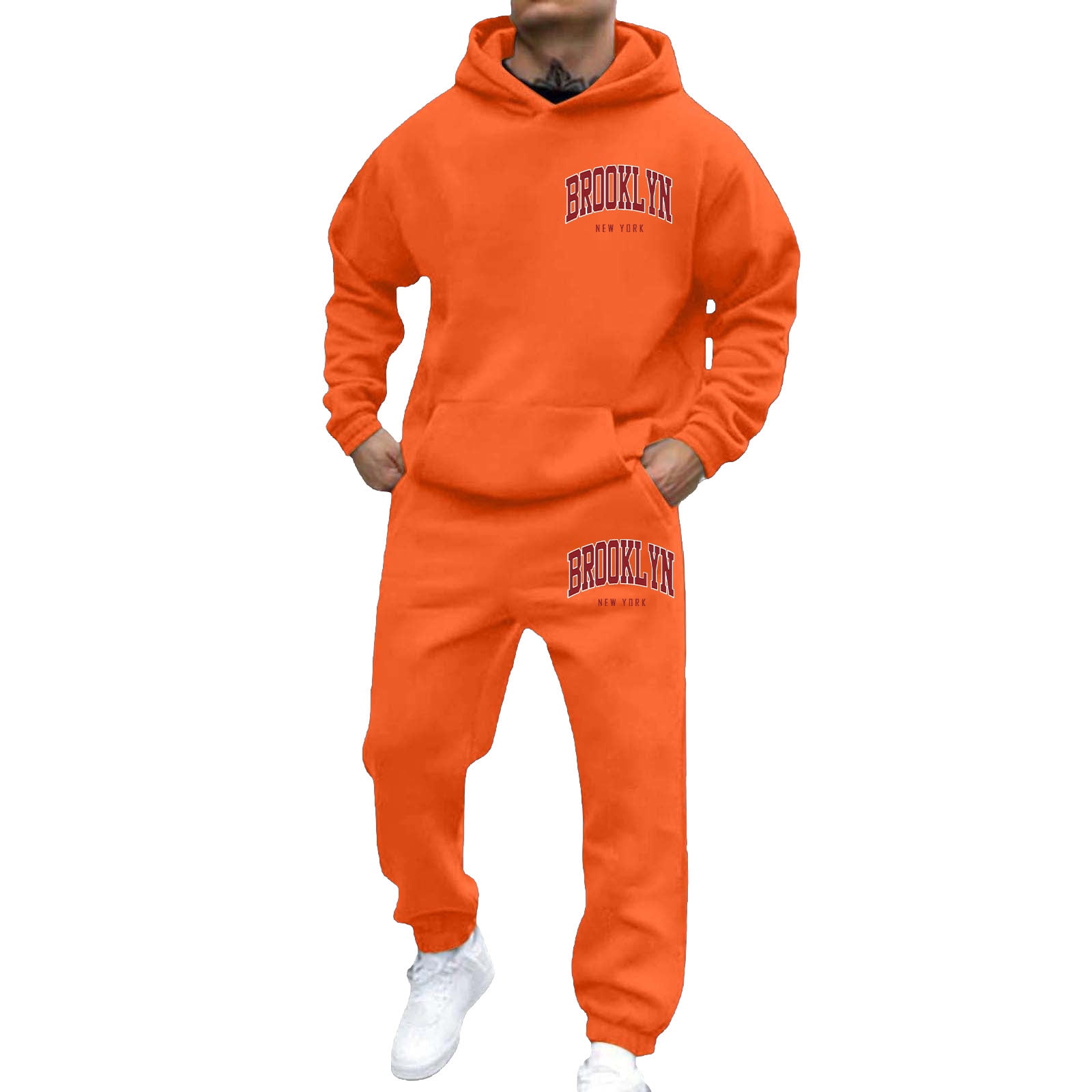 CONZONE Men's Sweatsuit 2 Piece Sets Casual Men's Jogging Tracksuit Set ...