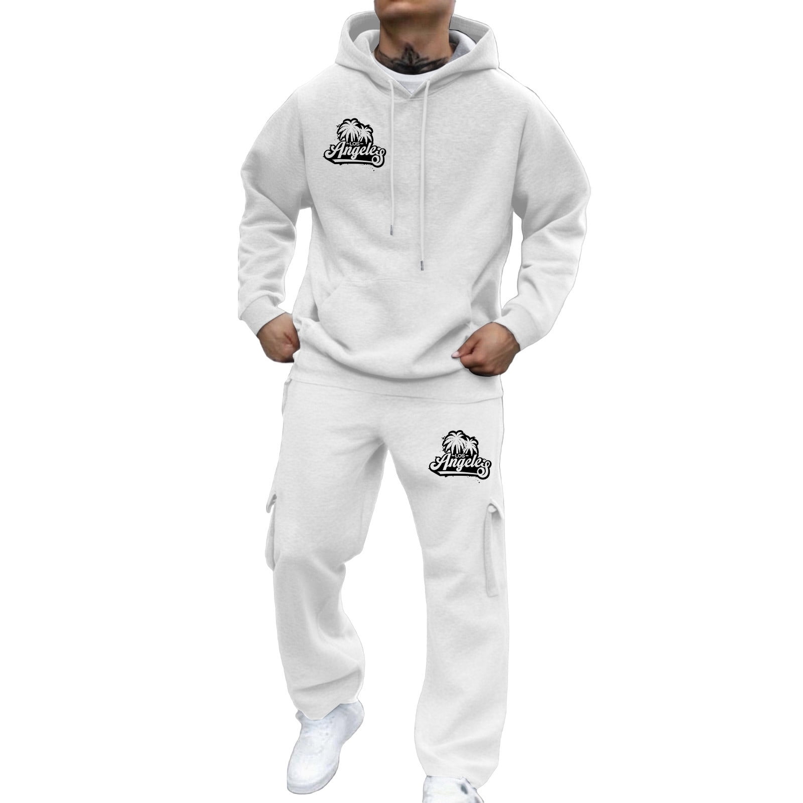CONZONE Men's Sweatsuit 2 Piece Sets Casual Men's Jogging Tracksuit Set ...