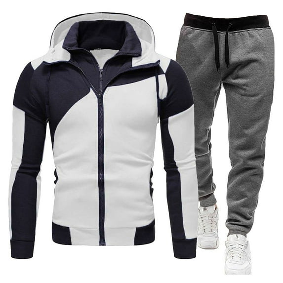 CONZONE Men's Sweatsuit 2 Piece Sets Casual Men's Jogging Tracksuit Set ...